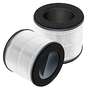 AP-T10-WT AP-T10FL Replacement Filter Compatible with HoMedics Air Purifier Filter Replacement TotalClean Tower Model AP-T10 AP-T10-WT AP-T10-BK Ture HEPA Type Filters w/ 3-Stage Filtration, 2-Pack