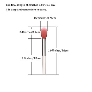 LORMAY 10 Pcs Silicone Lip Mask Brushes. Applicators for Lipsticks, Lip Gloss, Lip Balm and Other Cream Makeup Products (2.0 inches / 5.0 cm)