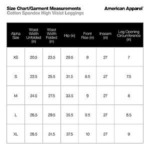 American Apparel Women's Cotton Spandex Jersey High-Waist Leggings, Heather Grey, Small