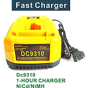 ANOITD Replacement for Dewalt 18V DC9310 for 7.2V-18V NiCad NiMh Battery Charger DC9096 DC9098 DC9099 DW9099 DW9057 DW9072 DW9094 DC9091 DC9071 DW9062 DW9091