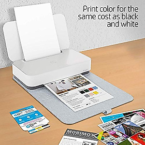 HP Tango X Smart Home Printer with Indigo Linen cover – Designed for your Smartphone with Remote Wireless Printing (3DP64A) with Instant Ink Prepaid Card for 50 100 300 Page per Month Plans (3HZ65AN)