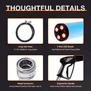 TFCFL CO2 Fog Machine Handheld CO2 Jet Machine CO2 Fog Gun LED RGB Mixed CO2 Spray Cannon DJ Effects Smoke Machine for Concert Party Bar Club