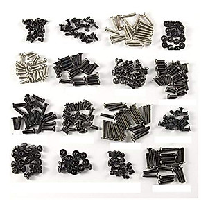 LXBO-FF 320Pcs/Set Laptop Computer Notebook Screws Kit Assemble Fastening Flat Head Black Repair Case for IBM Dell Lenovo Samsung