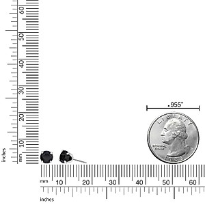 Natural Sapphire Round Stud Earrings for Women in 14k Yellow Gold with Push Back 5 mm by Lavari Jewelers