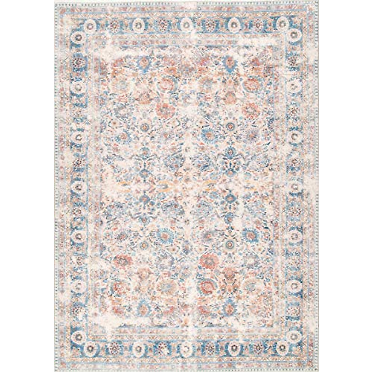 nuLOOM Liliana Vintage Persian Area Rug, 5' 5" x 8', Ivory