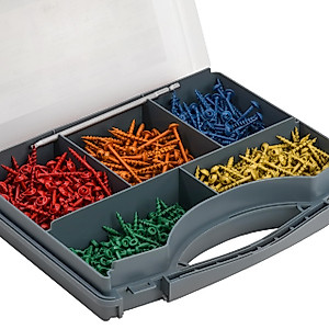 ARMOR TOOL Pocket Hole Screw Set - Coarse Thread Screws 800 Piece with Color Coat & Square Drive - AP-C-800