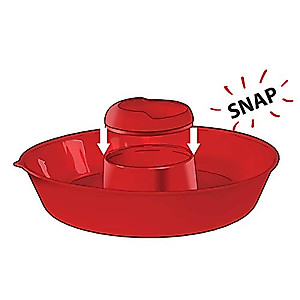 Jokari Less Mess Drip Free Chips and Dip 14 Inch Serving Bowl. Rimmed Platter to Scrape Extra Dip, Sauce, Queso, Salsa Guac or Dressing Off Chips, Fruit, Veggies, Soft or Hard Pretzels, Wings and More