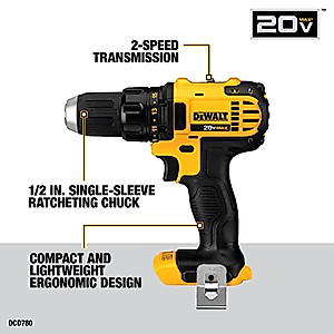 DEWALT 20V MAX Combo Kit, Compact 4-Tool (DCK421D2)