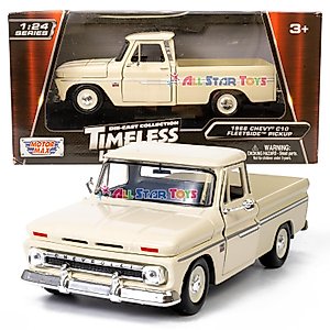 New Motormax - 1966 Chevy C10 Fleetside Pickup Cream 1:24 - 73355AC ,#G14E6GE4R-GE 4-TEW6W239922