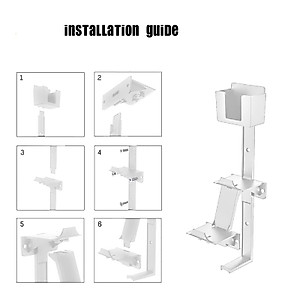 PS5 Wall Mount Kit, PS5 Wall Mount with Playstation 5 Controller Holder,Headphone hook and PS5 remote control storage box - PS5 Accessories Kit (NOT for PS5 Slim)