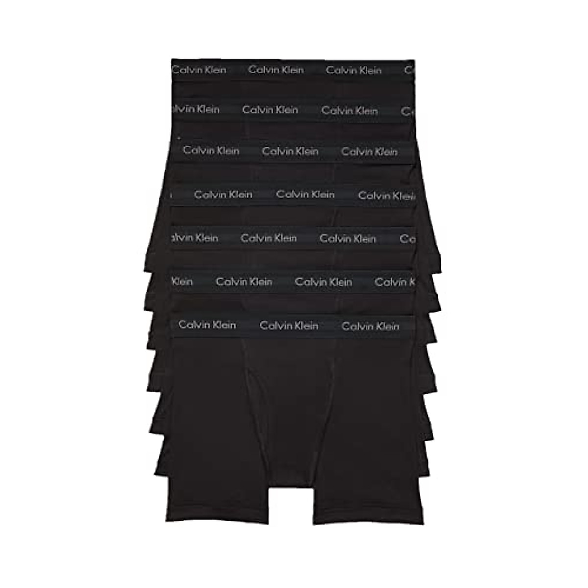 Calvin Klein Men's Cotton Classics 7-Pack Boxer Brief, 7 Black, M