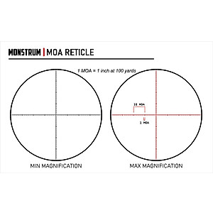 Monstrum Guardian 3-9x40 Rifle Scope with Illuminated MOA Reticle | Black