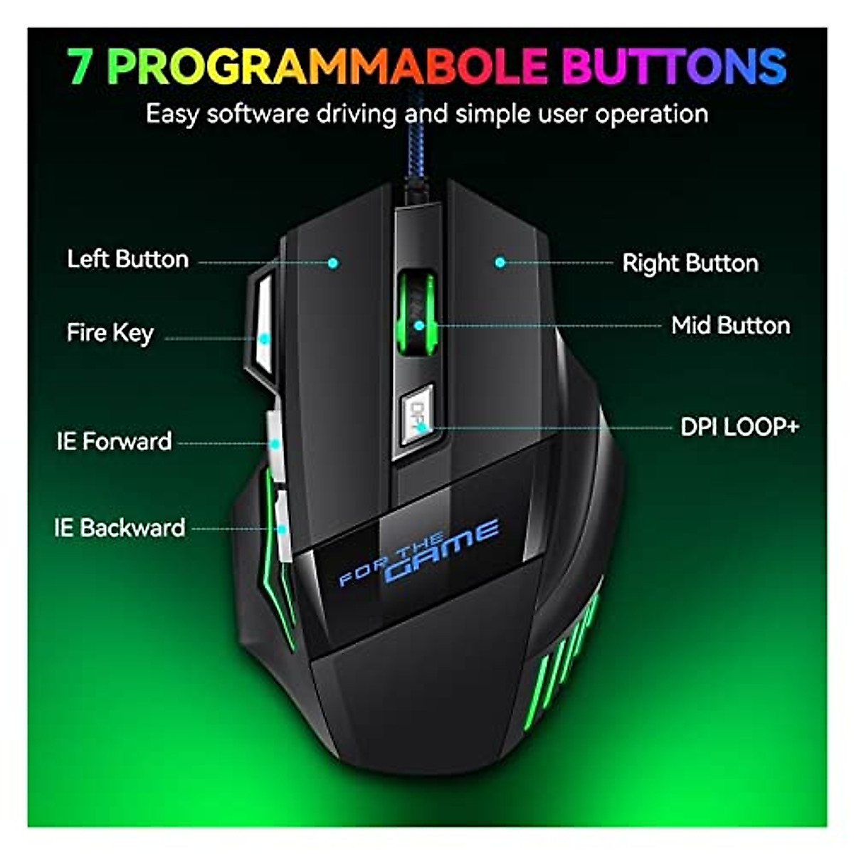 Computers & Accessories Gaming Keyboard Mouse Multimedia Office Mechanical Large Keyboard and Mouse Set Boards