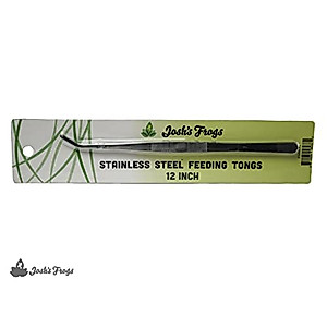 Josh's Frogs Stainless Steel Curved Reptile Feeding Tongs (12 inch)