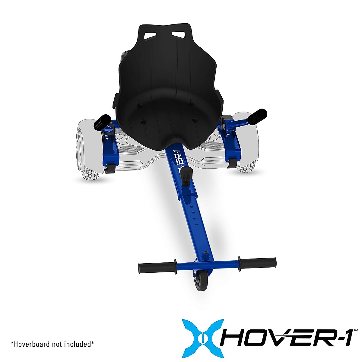 Hover-1 Falcon-1 Buggy Hoverboard Attachment Turbo LED Lights, Compatible with Most 6.5" & 8" Hoverboards, Hand-Operated Rear Wheel Control, Adjustable Frame, Easy to Install Hoverboard Go Kart