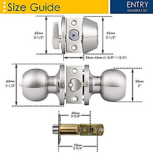 home improvement direct 4 Pack Keyed Alike Entry Door Knobs and Single Cylinder Deadbolt Lock Combo Set Security for Entrance and Front Door with Classic Satin Nickel Finish