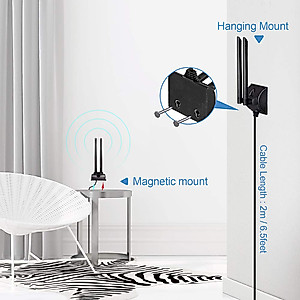 Bingfu 4G LTE Antenna 6dBi Magnetic Base MIMO TS9 Antenna Compatible with Verizon AT&T T-Mobile Sprint 4G LTE Mobile Hotspot MiFi Router Cellular Mobile Broadband Modem USB Modem Dongle Adapter