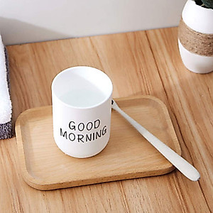Tumbler Cup Good Morning Cup Toothbrush Holder Toothbrush Cup for Holding Normal Toothbrushes 330ml Lightweight Nice for Home and Travel (Blue)