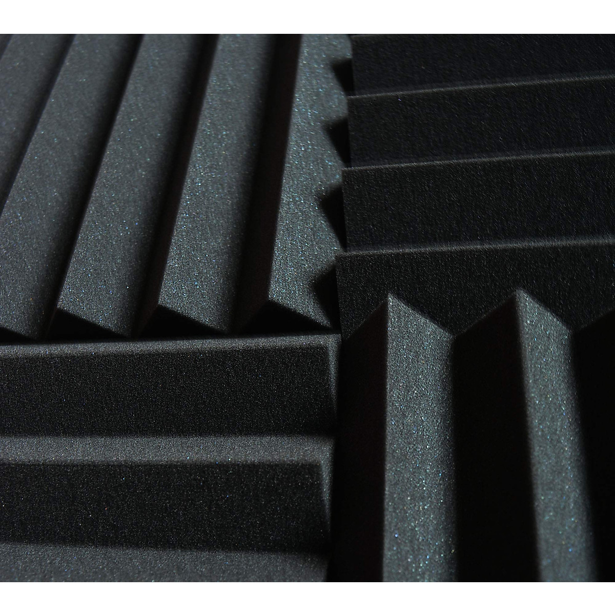 Xinglong 12" x 12" x 2" 24 Pack Black Acoustic Wedge Studio Soundproofing Foam Wall Tiles