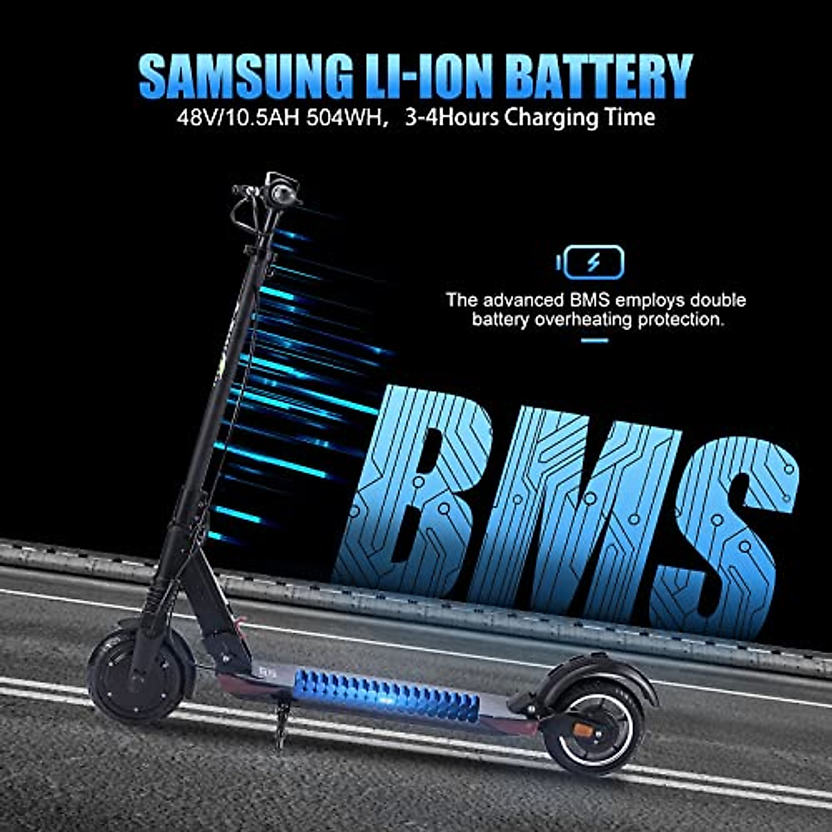 E-TWOW GT SE Electric Scooter, 31 Mile Range, 25 MPH Max Speed, 275lbs Max Load, Adjustable Handlebar Height, Lightweight(29lbs) and Foldable, Great for Commuting, UL Certified