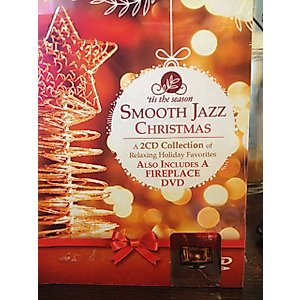 Smooth Jazz Christmas 2 CD / 1 DVD Collection - CDs with Relaxing Holiday Favorites and Fireplace DVD