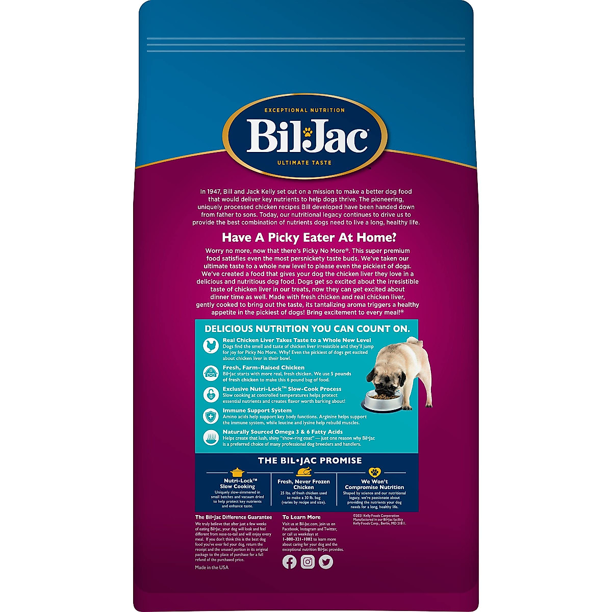 Bil-Jac Picky No More Small Breed Chicken Liver Dry Dog Food 6 Pounds (2-Pack)