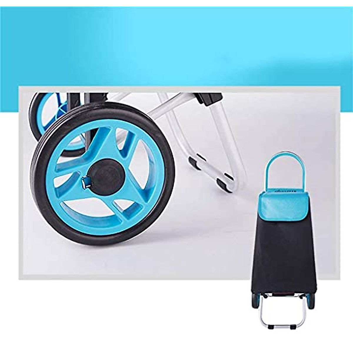 Shopping Trolley on Wheels Multi Function Shopping Cart Aluminum Alloy Cart/Luggage Cart/Trolley/Portable Cart/Folding Trolley/Ad 15 Kg Storage Hand Trucks,