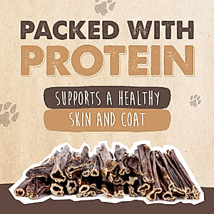 Mighty Paw - Beef Gullet Sticks for Dogs (6 Inch - 30 Pack) | Premium Beef Esophagus Dog Treats. Gullet Sticks, Ideal for Large and Small Dogs Teething and Light Chewing. Rawhide Free, Bulk Dog Chews