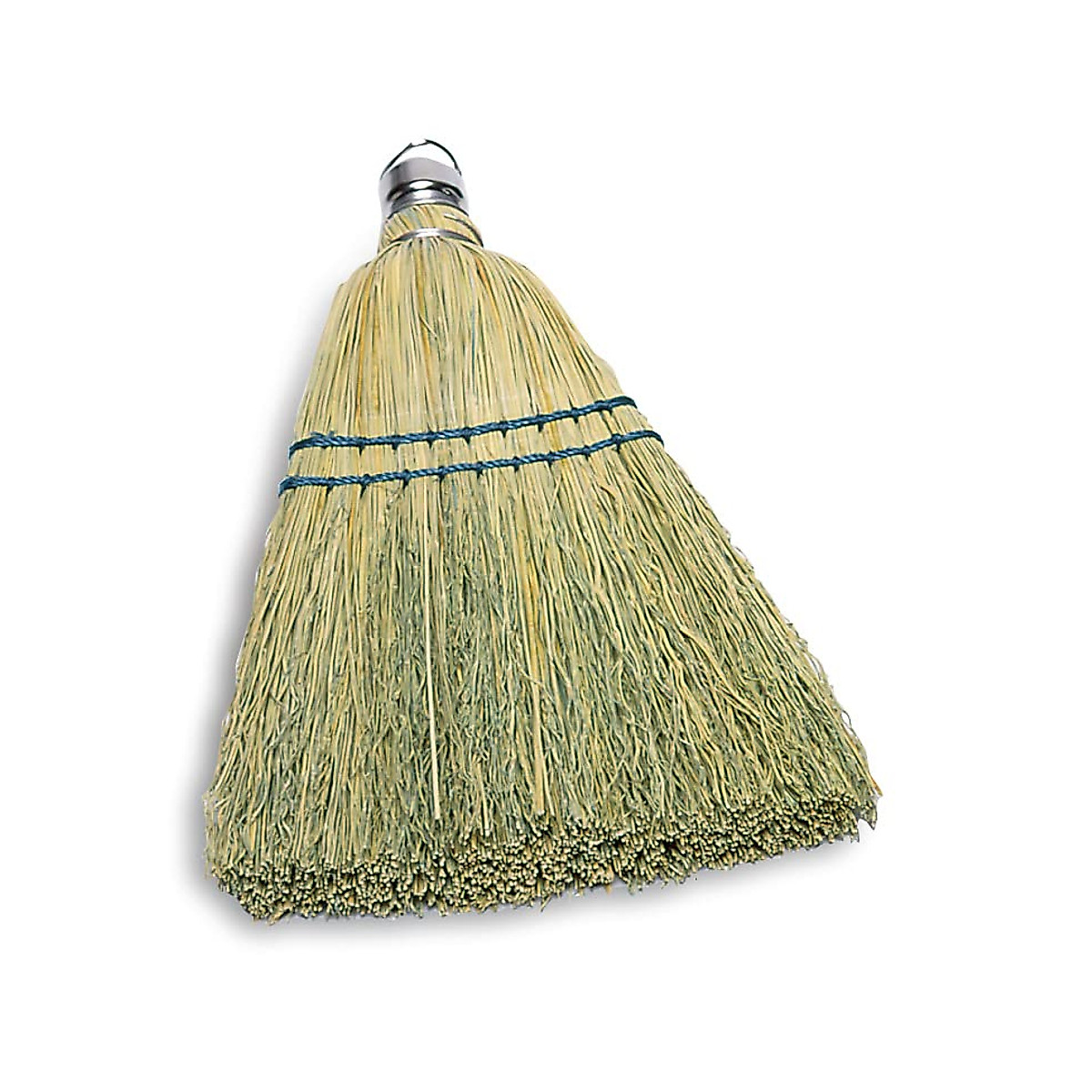 Rubbermaid Commercial 12 Inch Corn Whisk Broom, Yellow, Flagged Natural Bristles for Multi-Surface Sweeping, Remove Dirt and Debris from Porches, Floors Decks, Driveways, Sidewalks