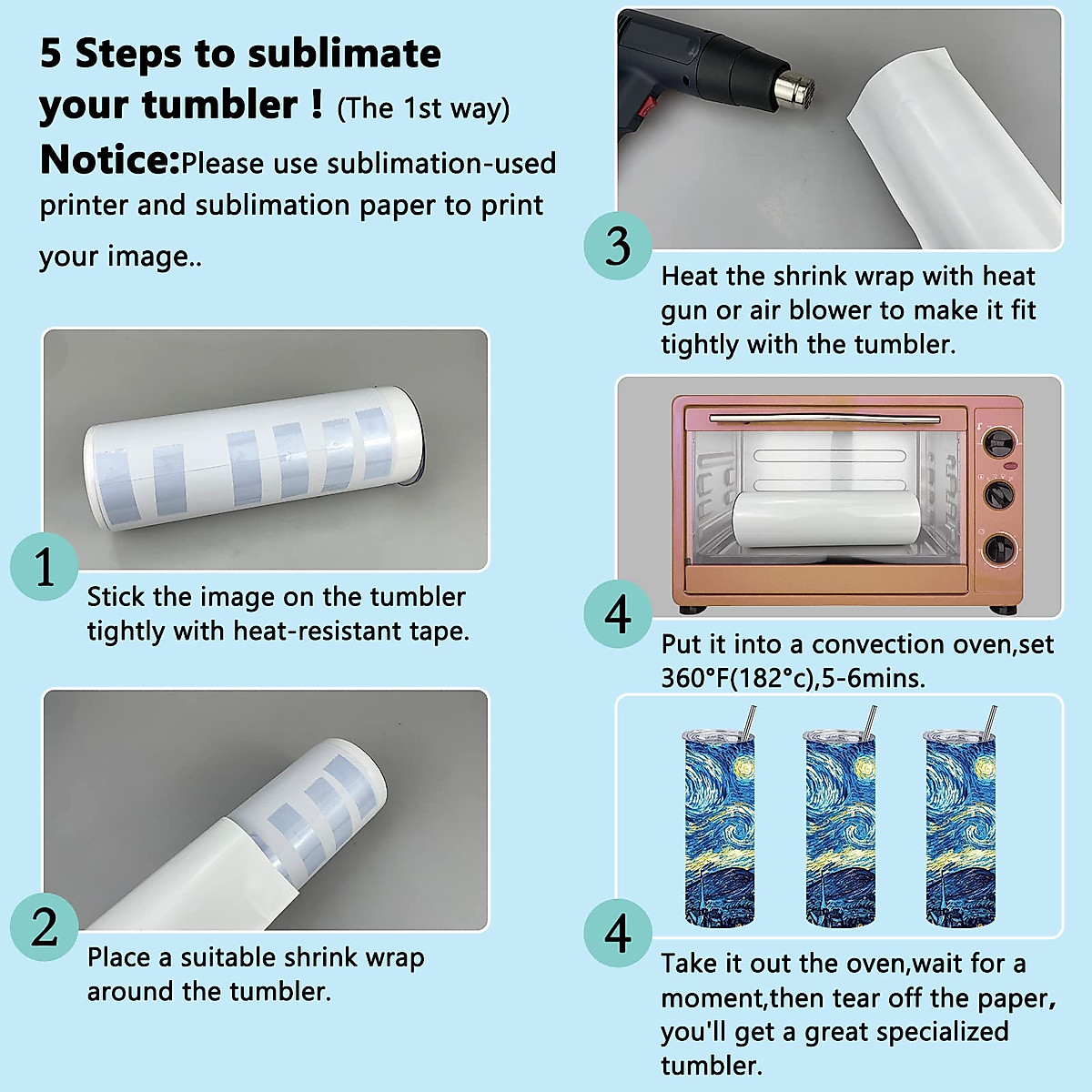 XccMe 8 Pack Sublimation Tumblers bulk,20 oz Straight Stainless Steel Tumbler,Double Wall Insulated Sublimation Blanks with Lid,Straw,Individually Boxed,Polymer Coating for Mug Press Machine
