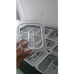 YBSVO 1/6 Size Clear Polycarbonate Food Pan Lid with Handle- Pack of 6