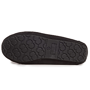 Lucky Brand Mens Micro-Suede Moccasin Slippers with Faux Sherpa Lining