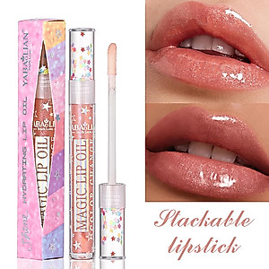 Petansy Shimmery Glitter Lip Gloss 6 Colors Liquid Lipstick Set Plumping Lip Oil | Syrupy gloss | Long Lasting | Moisturizing| High Shine | Lip Glow Set (6 Colors/Set)