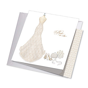 The Best Card Company - Jumbo Bachelorette Greeting Card Greeting Card 8.5 x 11 Inch with Envelope - Wedding Congratulations Bride-To-Be JQ5060BTG