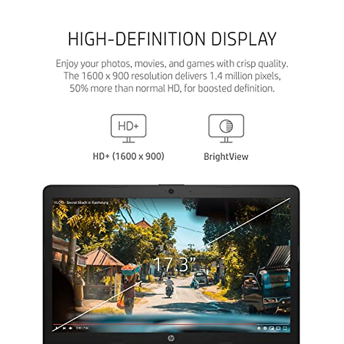 HP 17 Laptop PC, 11 Generation Intel Core, 4 GB RAM, 256 GB SSD, UHD Graphics, 17.3" HD+ Display, Windows 11 Home, Wi-Fi & Bluetooth Combo, 7 Ports, Long Battery Life, HD Webcam 17-by4025nr 2022