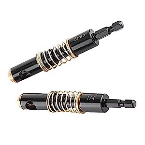 Eyech 2pcs Self Centering Hinge Drill Bit Sets Center Hinge Drill Bit Set Hex Shank Door Window Cabinet for Hinges (1/4/5mm)