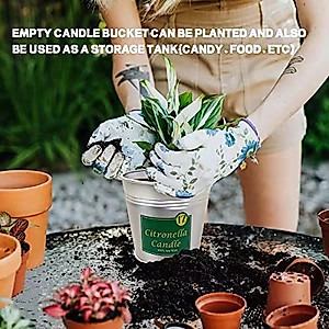 2 Packs Large Citronella Candles Outdoor Indoor, 17oz 3-Wick Aromatherapy Candles for Yard Patio, Soy Wax Bucket Candles for Summer Gift