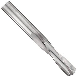Chicago Latrobe 759 Solid Carbide Short Length Drill Bit, Slow Spiral Flute, Uncoated (Bright) Finish, Round Shank, 135 Degree Split Point, 1/8" Size