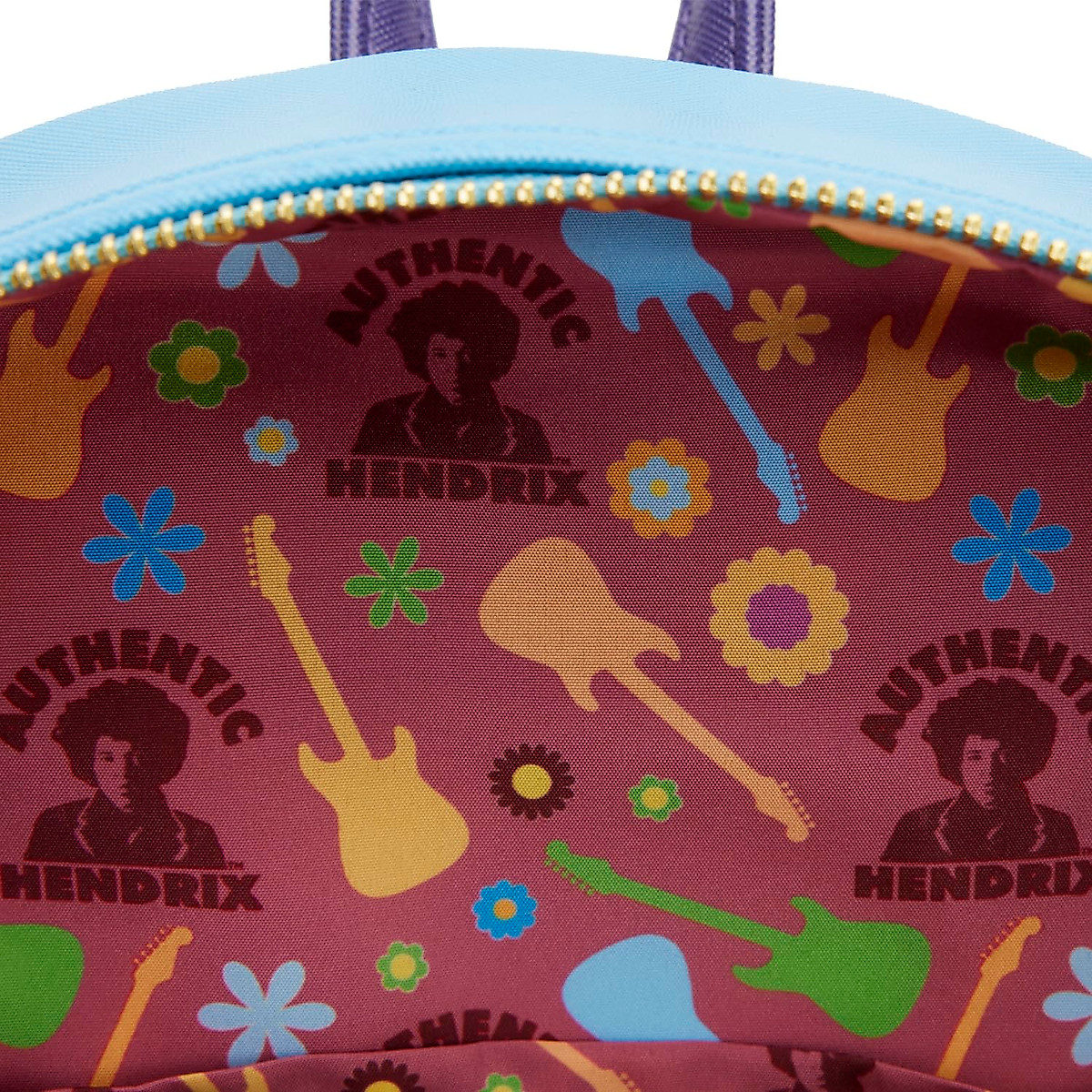 Loungefly Jimi Hendrix Psychedelic Landscape Zip Mini Backpack