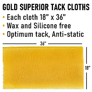 Eshazu Superior Tack Cloths (Box of 12) - Tack Rags for Woodworking and Painters Professional Grade - Removes Dust, Sanding Particles, Cleans Surfaces - Wax and Silicone Free, Anti-Static