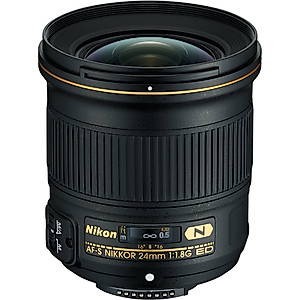 Nikon AF-S FX NIKKOR 24mm f/1.8G ED Fixed Lens with Auto Focus for Nikon DSLR Cameras