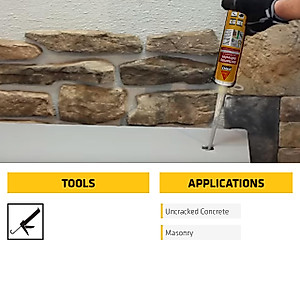 Sika Anchorfix-1, High strength adhesive, fast setting anchoring for threaded and reinforcing bars in uncracked concrete, 10.1 fl. oz Cartridge