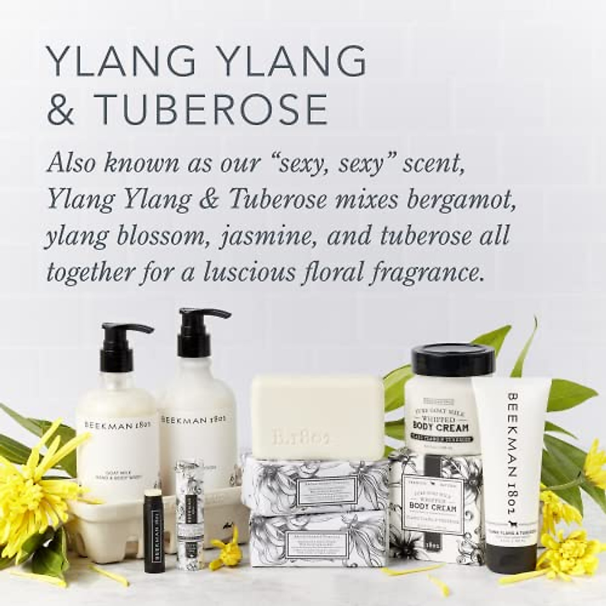 Beekman 1802 Goat Milk Soap Bar, Ylang Ylang & Tuberose - 9 oz - Nourishes, Moisturizes & Hydrates the Body - Good for Sensitive Skin - Cruelty Free