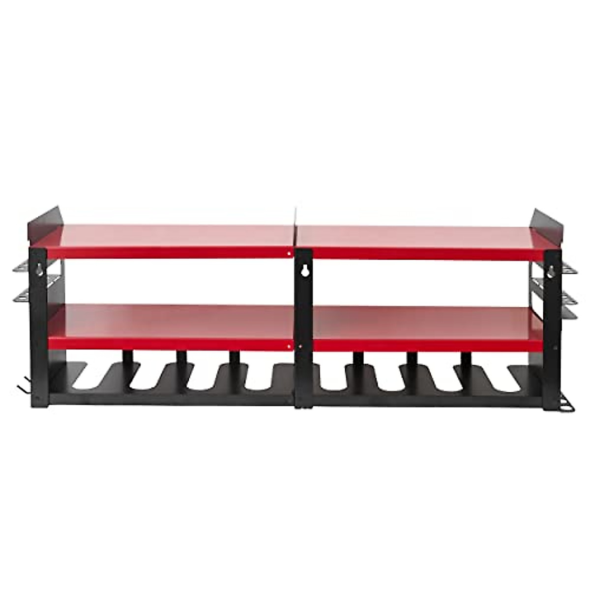 LADECH Cordless Drill Charging Station - 8 Drill Holder - Power Tool Organizer, Wall Mount Shelf with Screwdriver and Pliers Holder - Garage Storage Organizer (8 Drill Holder)