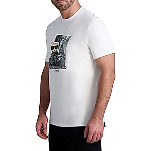 Karl Lagerfeld Paris Men's Soft Cotton Crew Neck T-Shirt, White, XX-Large