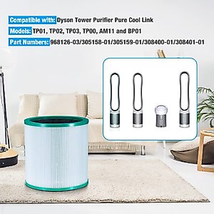 Replacement Air Purifier Filter for Dyson, Housmile Compatible with Dyson Tower Purifier Pure Cool Link Dyson TP01, TP02, TP03, AM11, BP01, Compare to Part 968126-03