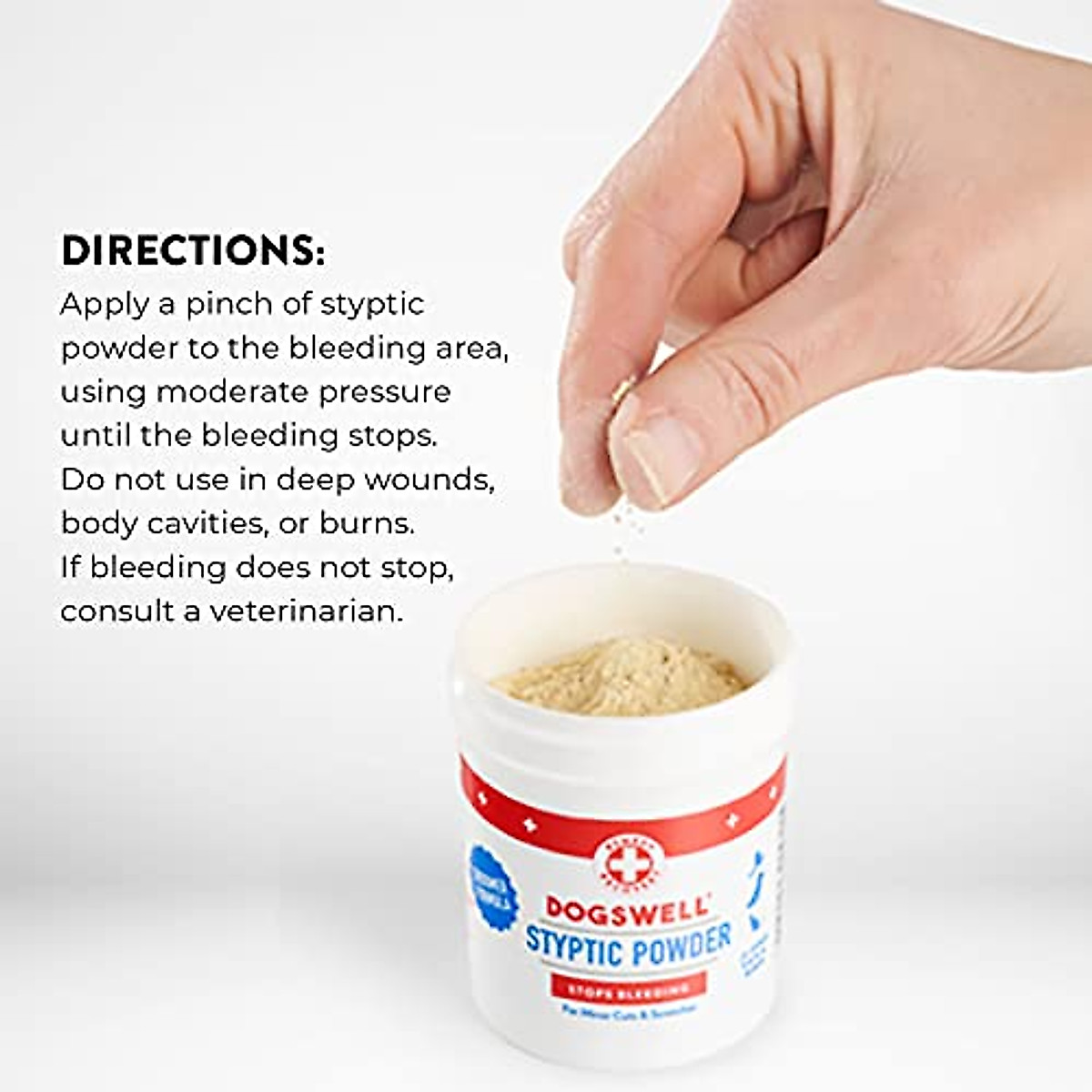 DOGSWELL Remedy+Recovery Styptic Blood Stopper Powder for Dogs & Cats 1.5 oz. Container