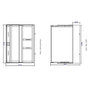 RoomAndLoft Brentwood Lateral Queen Solid Wood Murphy Deskbed in White