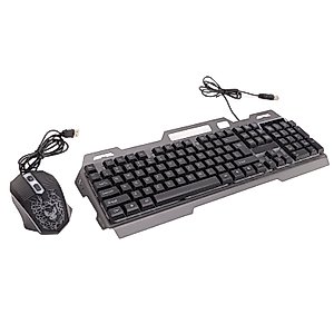 Acogedor Gaming Keyboard and Mouse Combo, Colorful RGB Lighting 104 Keys USB Wired Mechanical Feeling Keyboard Wired Gaming Mice for 7 8 10