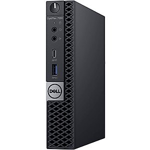 Dell Optiplex 7060 Micro MFF Desktop PC Intel i7-8700T 6-Cores 2.40GHz 32GB DDR4 New 1TB M.2 NVMe SSD + 1TB SATA SSD, WiFi BT HDMI New KB & Mouse Windows 10 Pro (Renewed)